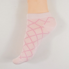 Women's Bamboo Ankle Socks jacquard check